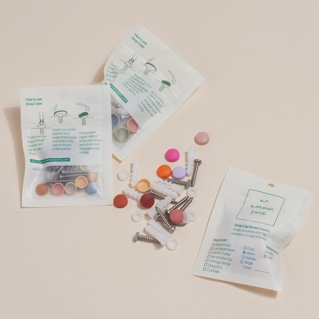 Snap Cap Screw Cover Packs – Color Collections – Safran Everyday